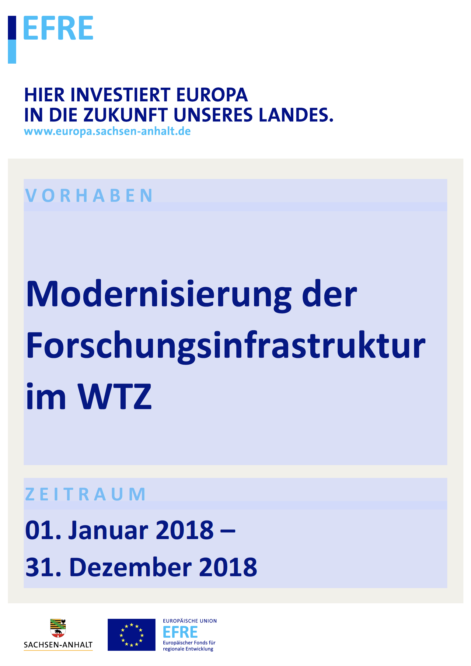 Modernisation of research infrastructure in the WTZ | WTZ : WTZ